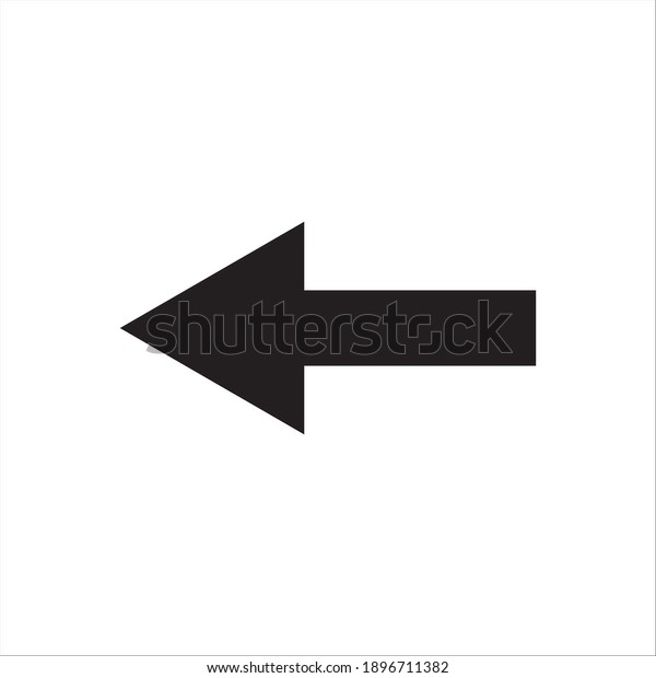 Left Arrow Isolated On White Background Stock Vector (Royalty Free ...