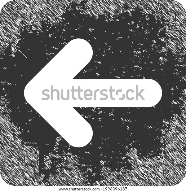 Left Cursor Icon Grunge Style Isolated Stock Vector (Royalty Free ...