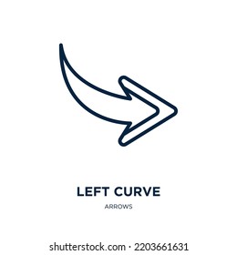 Left Curve Icon Arrows Collection Thin Stock Vector (Royalty Free ...