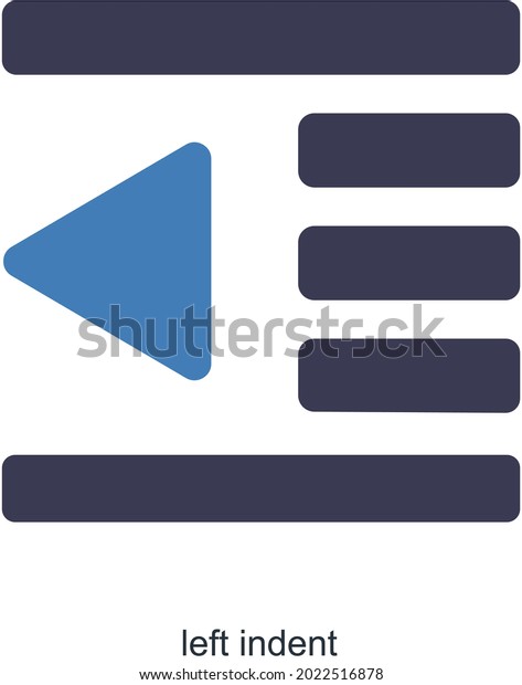 Left Indent Editing Tools Icon Concept Stock Vector (Royalty Free ...