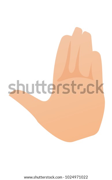 Left Palm Hand Vector Cartoon Illustration Stock Vector (Royalty Free ...