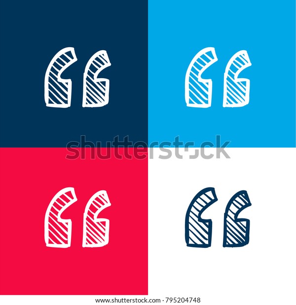 Left Quote Sketch Four Color Material Stock Vector (Royalty Free ...