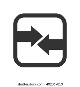 Left Right Arrow Sign Icon Vector Stock Vector (Royalty Free) 402367813 ...