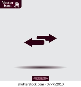 Left Right Arrows Icon Arrows Symbol Stock Vector (Royalty Free) 373252804