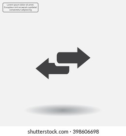 Left Right Arrows Icon Arrows Symbol Stock Vector (Royalty Free) 398606698
