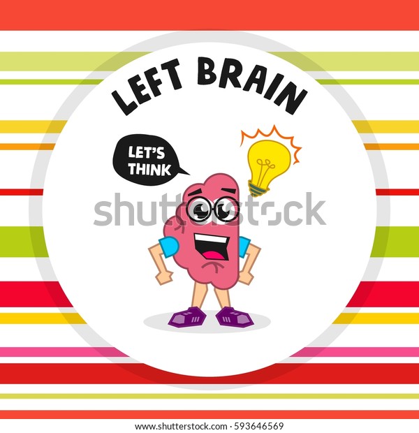 Left Right Brain Activity Brain Cartoon Stock Vector (Royalty Free ...