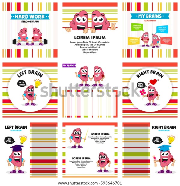 Left Right Brain Activity Brain Cartoon Stock Vector (Royalty Free ...