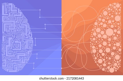 Left Right Brain Logic Imagination Stock Vector (Royalty Free ...