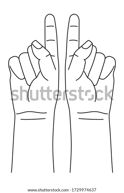 Left Right Hands Gesture Finger Pointing Stock Vector (Royalty Free ...