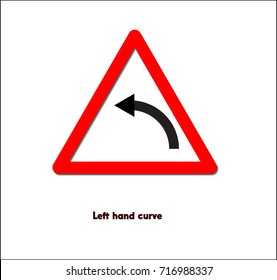 Left Signright Hand Curve Stock Vector (Royalty Free) 716988337 ...