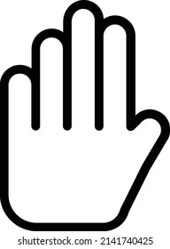 Left Stop Icon Hand Gestures Symbol Stock Vector (Royalty Free ...