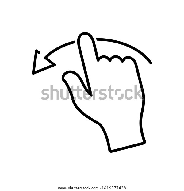 Left Swipe Finger Icon Design Slide Stock Vector (Royalty Free ...