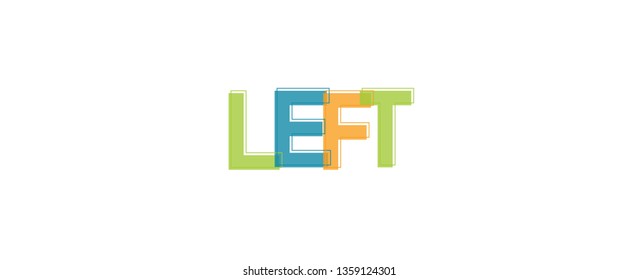 Left Word Concept Left Use Cover Stock Vector (Royalty Free) 1359124301 ...