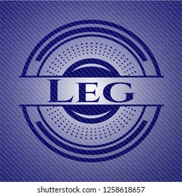 Leg Badge Denim Background Stock Vector (Royalty Free) 1258618657 ...