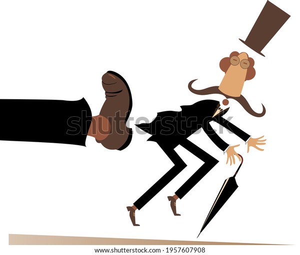Leg Boot Kicks Man Ass Illustration Stock Vector (Royalty Free) 1957607908