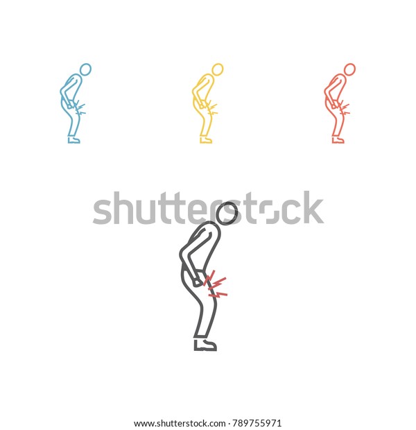 Leg Cramp Line Icon Spasm Sign Stock Vector (Royalty Free) 789755971 ...