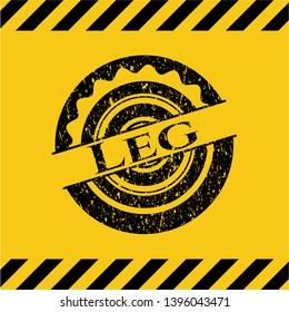 Leg Inside Warning Sign Black Grunge Stock Vector (Royalty Free ...