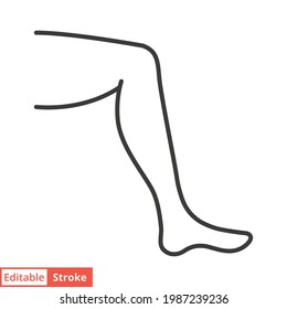 Leg Line Icon Simple Outline Style Stock Vector (Royalty Free ...