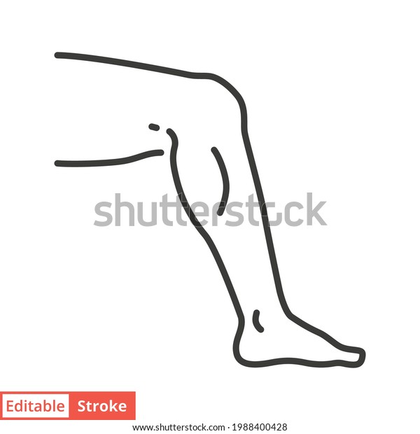 Leg Line Icon Simple Outline Style Stock Vector (Royalty Free ...