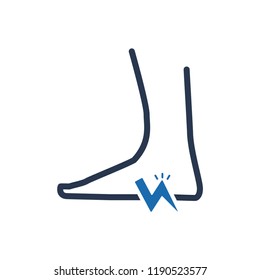 Leg Pain Icon Stock Vector (Royalty Free) 1190523577 | Shutterstock