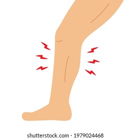 Leg Pain Vector Free Space Text Stock Vector (Royalty Free) 1979024468 ...