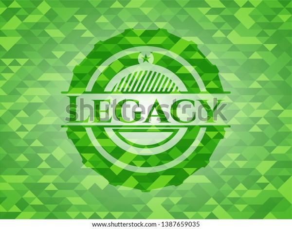Legacy Green Emblem Triangle Mosaic Background Stock Vector (Royalty ...