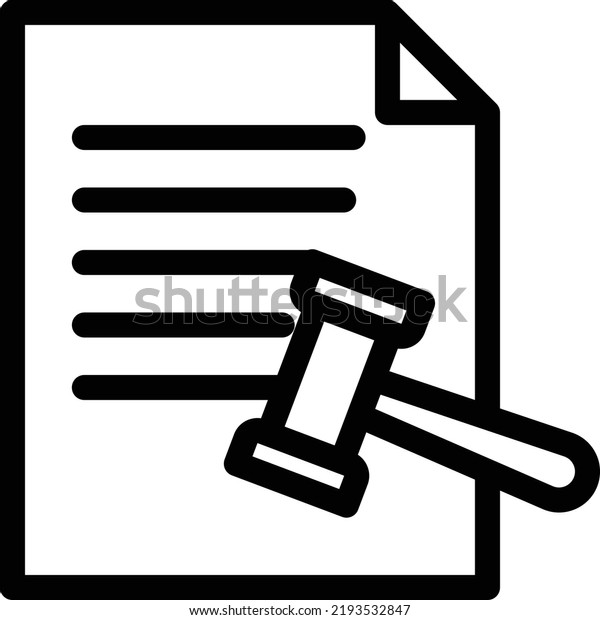 Legal Document Vector Illustration On Transparent Stock Vector (Royalty ...