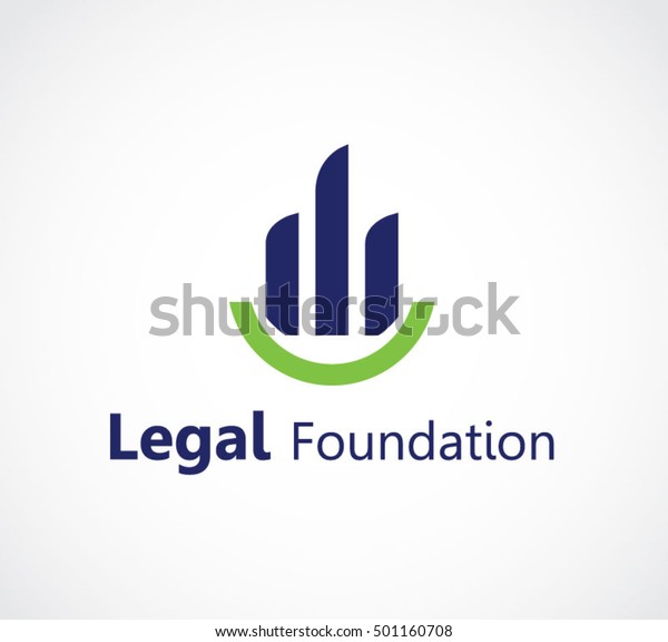 Legal Foundation Building Abstract Vector Logo Stock Vector (Royalty ...