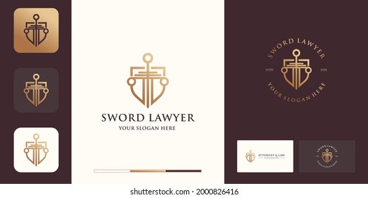 Legal Sword Shield Logo Stock Vector (Royalty Free) 2000826416 ...