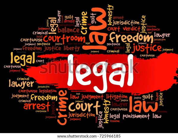 Legal Word Cloud Collage Concept Background Stock Vector (Royalty Free ...
