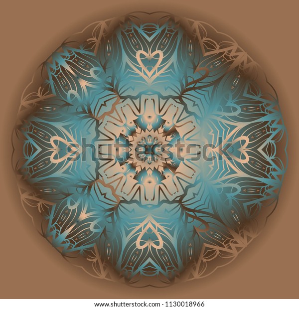 Legend Vector Mandala Floral Mandala Oriental Stock Vector (Royalty ...