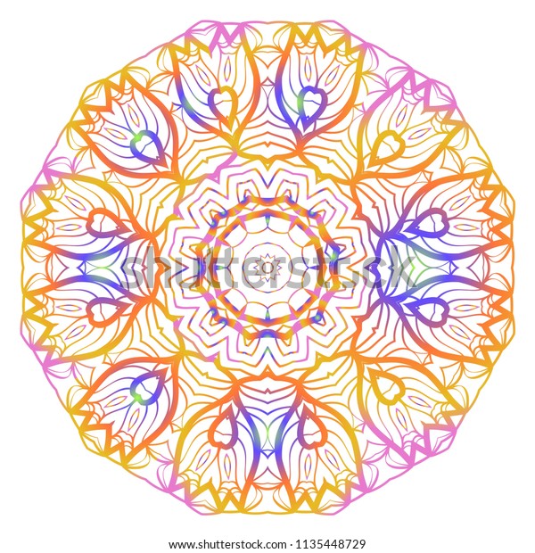 Legend Vector Mandala Floral Mandala Oriental Stock Vector (Royalty ...