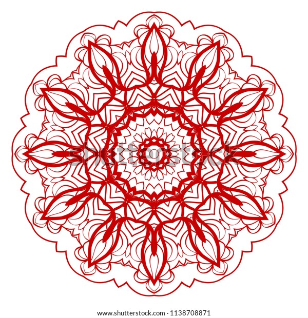 Legend Vector Mandala Floral Mandala Oriental Stock Vector (Royalty ...