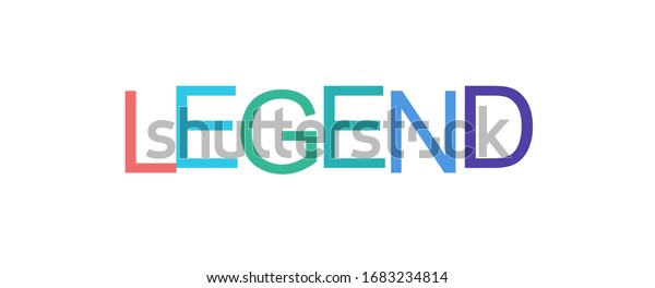 Legend Word Concept Legend On White Stock Vector (Royalty Free ...