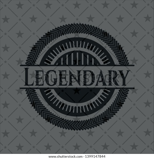 Legendary Black Badge Vector Illustration Detailed Stock Vector ...