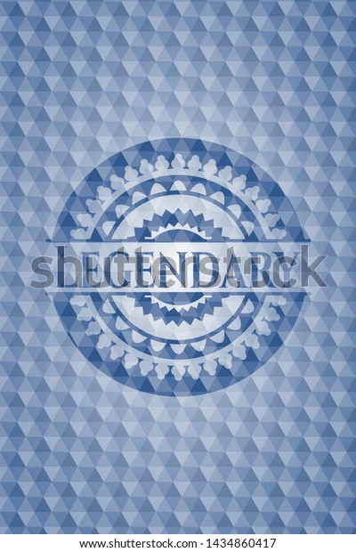 Legendary Blue Badge Geometric Pattern Vector Stock Vector (Royalty ...