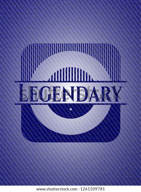 Legendary Emblem Jean Texture Stock Vector (Royalty Free) 1261509781 ...