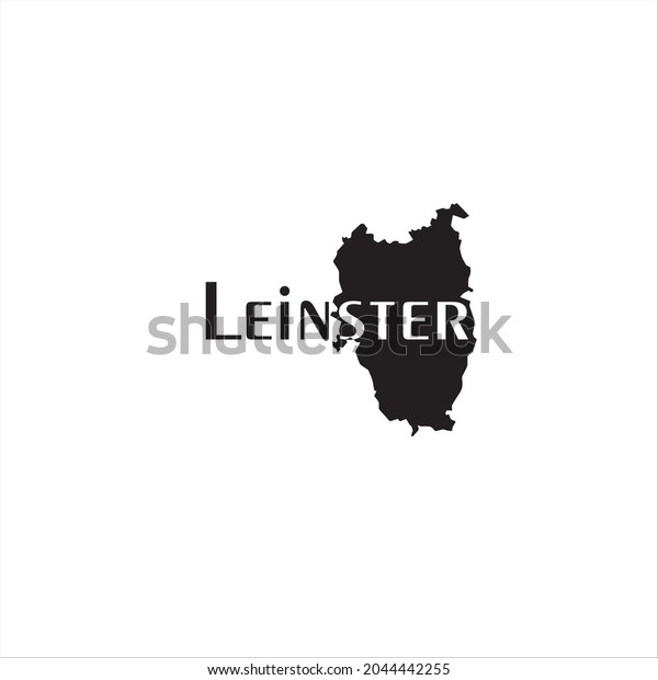 Leinster Map Black Lettering Design On Stock Vector (Royalty Free ...