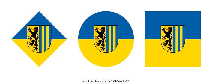 Leipzig Flag Icon Set Isolated On Stock Vector (Royalty Free ...
