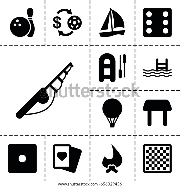 Leisure Icon Set 13 Filled Leisureicons Stock Vector (Royalty Free ...