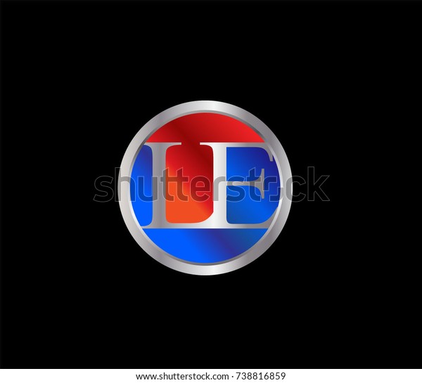 Lele Letter Logo Design Circle Blue Stock Vector (Royalty Free ...