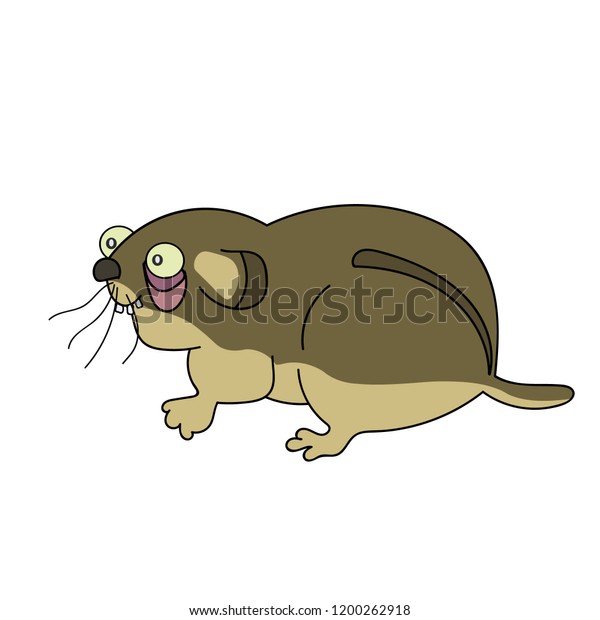Lemming Cartoon Funny Illustration Stock Vector (Royalty Free ...