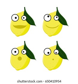 Lemon Emoticons Vector Illustration Stock Vector (Royalty Free ...