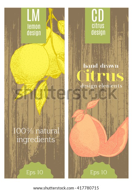 Lemon Fresh Juice Label Template Citrus Stock Vector (Royalty Free ...