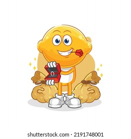 Lemon Head Propose Ring Cartoon Mascot Stock Vector (Royalty Free ...