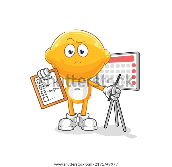 Lemon Head Schedule List Vector Cartoon Stock Vector (Royalty Free ...