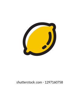 Lemon Icon Fruit Symbol Stock Vector (Royalty Free) 1297160758 ...