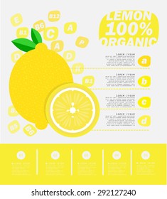 Lemon Infographics Vegetables Vector Illustration Stock Vector (Royalty ...