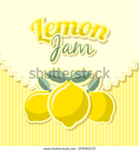 Lemon Jam Label Retro Style On Stock-vektor (royaltyfri) 294085670 ...