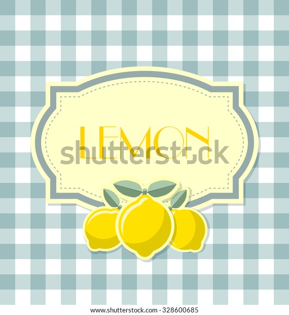 Lemon Label Retro Style On Squared : image vectorielle de stock (libre ...